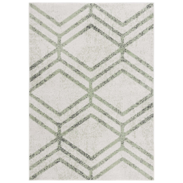 Wade Logan® Arrietty Polypropylene Blend Ivory/Sage Rug & Reviews | Wayfair