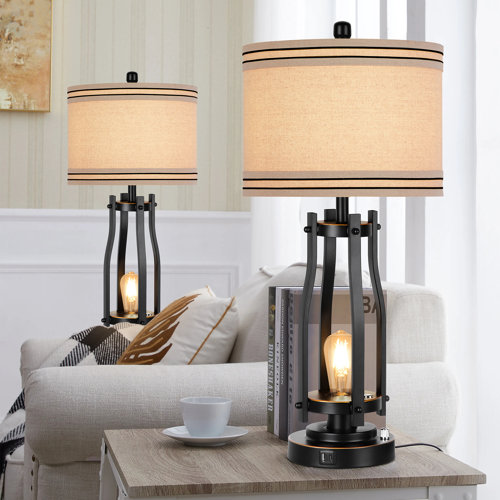 Black Tall Table Lamps You'll Love | Wayfair