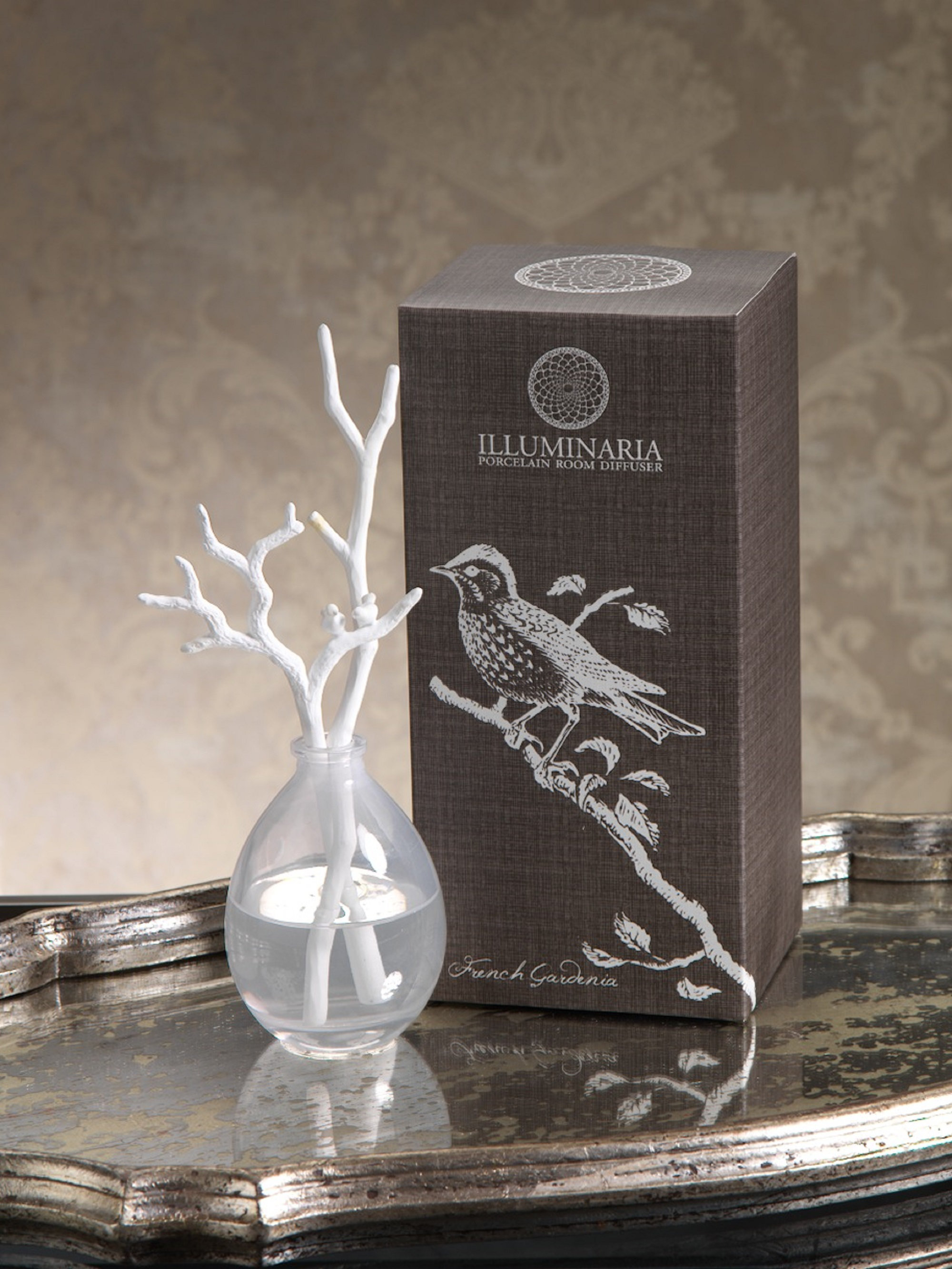 Zodax Illuminaria French Gardenia Fragrance Porcelain Diffuser ...