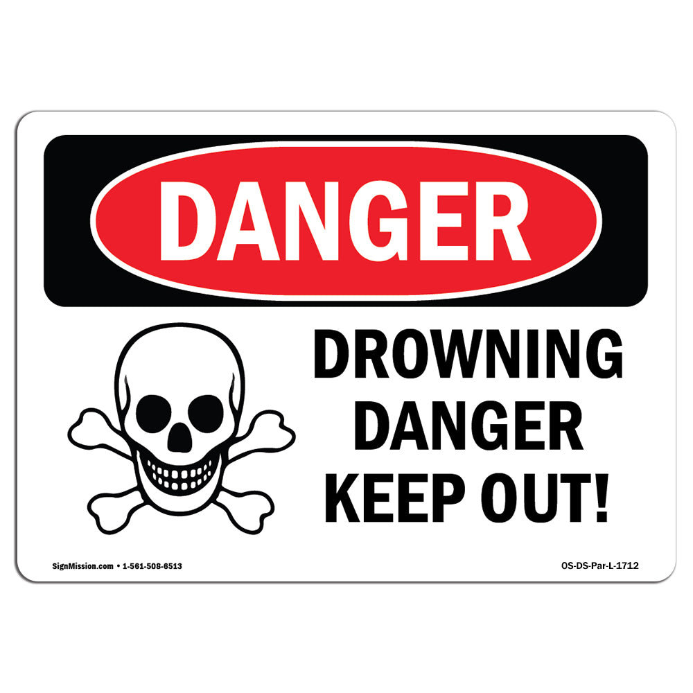 SignMission Drowning Danger Keep Out Danger Sign | Wayfair