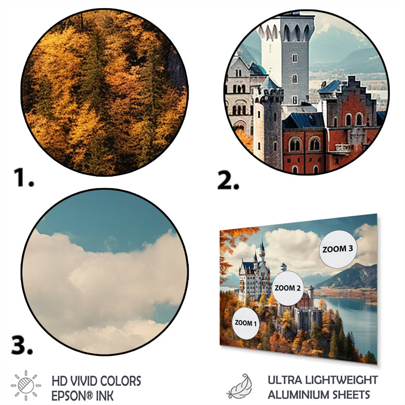 Design Art Castle Germany - Castles Metal Wall Art Set | Wayfair
