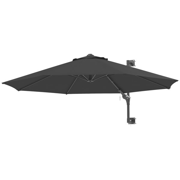 Outsunny 292cm Tilt Wall Mount Parasol | Wayfair.co.uk