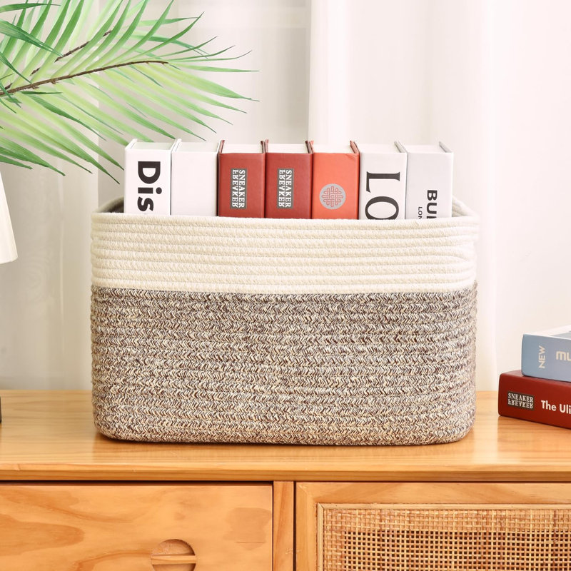 Gracie Oaks 3-Pack Woven Cotton Rope Storage Baskets – Decorative And ...