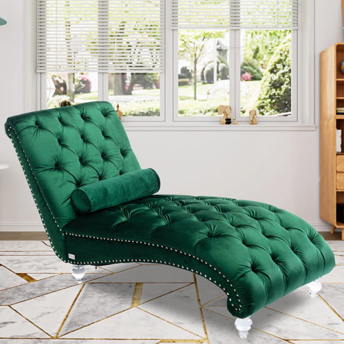 Green Chaise Lounge Chairs You'll Love | Wayfair