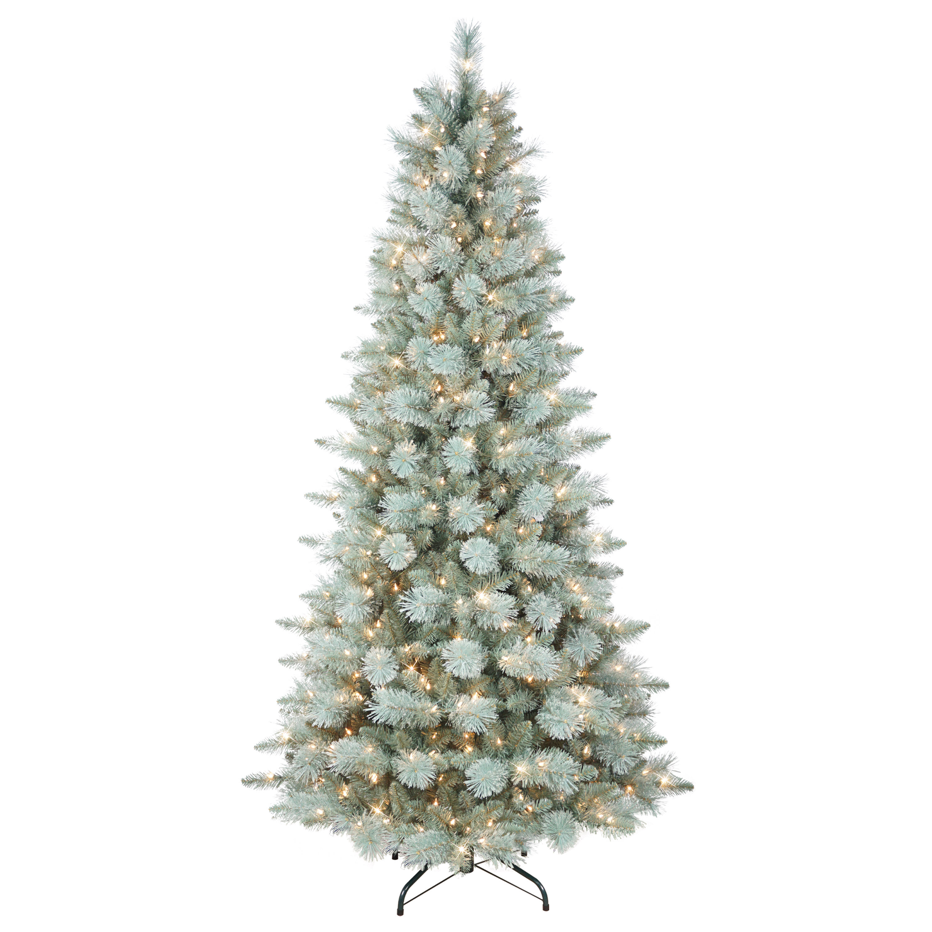 Alcott Hill® Puleo 7.5' Pre-Lit Windham Blue Windham Fir Artificial ...