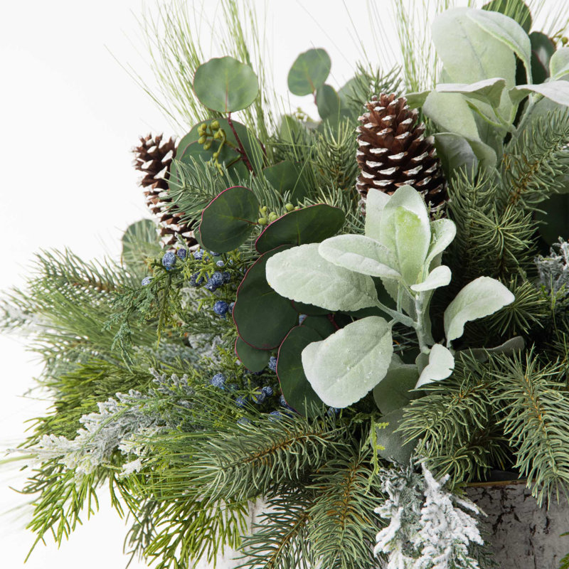 DarbyCreekTrading Pinecone Floral Arrangements in Pot | Wayfair