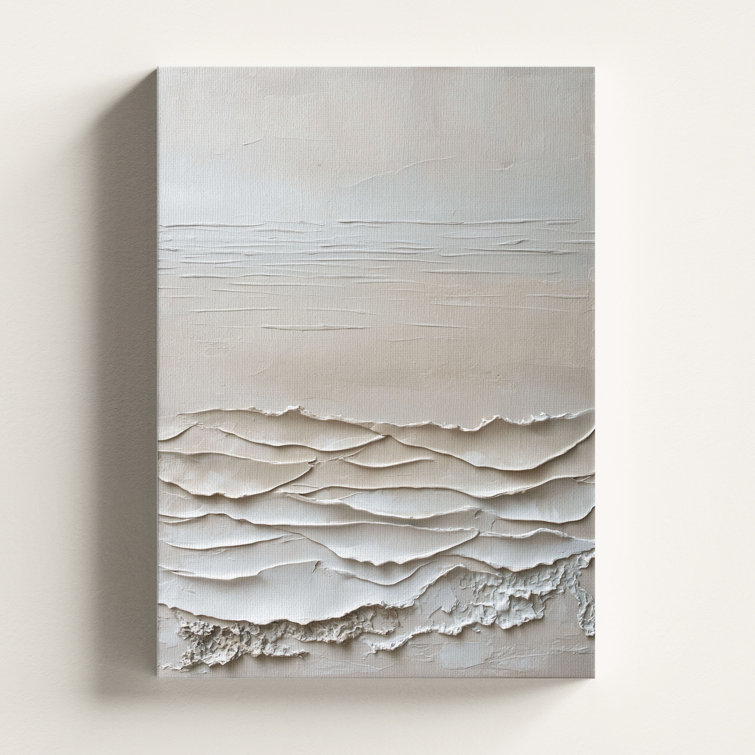 Ivy Bronx Modern Abstract Painting |Neutral Textured Art | Wall Decor ...