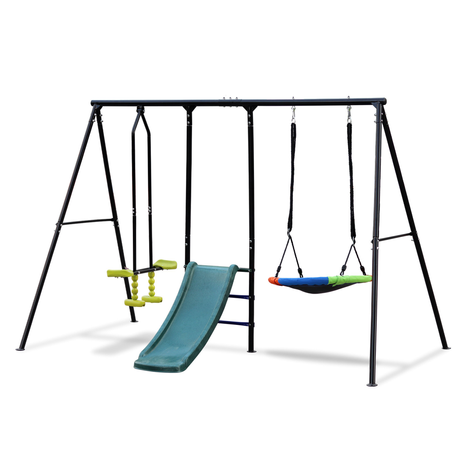 Freeport Park® Swing Sets For Backyard, 550LBS Swingset Outdoor For ...
