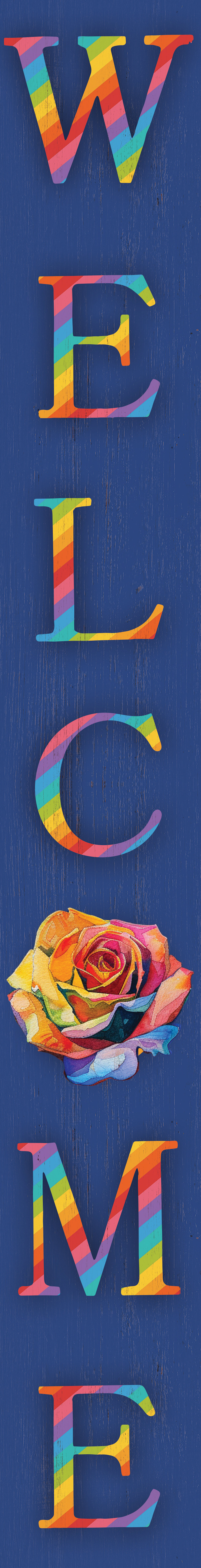 Gracie Oaks 72-inch Pride LGBT Outdoor Welcome Sign | Rustic Front Door ...