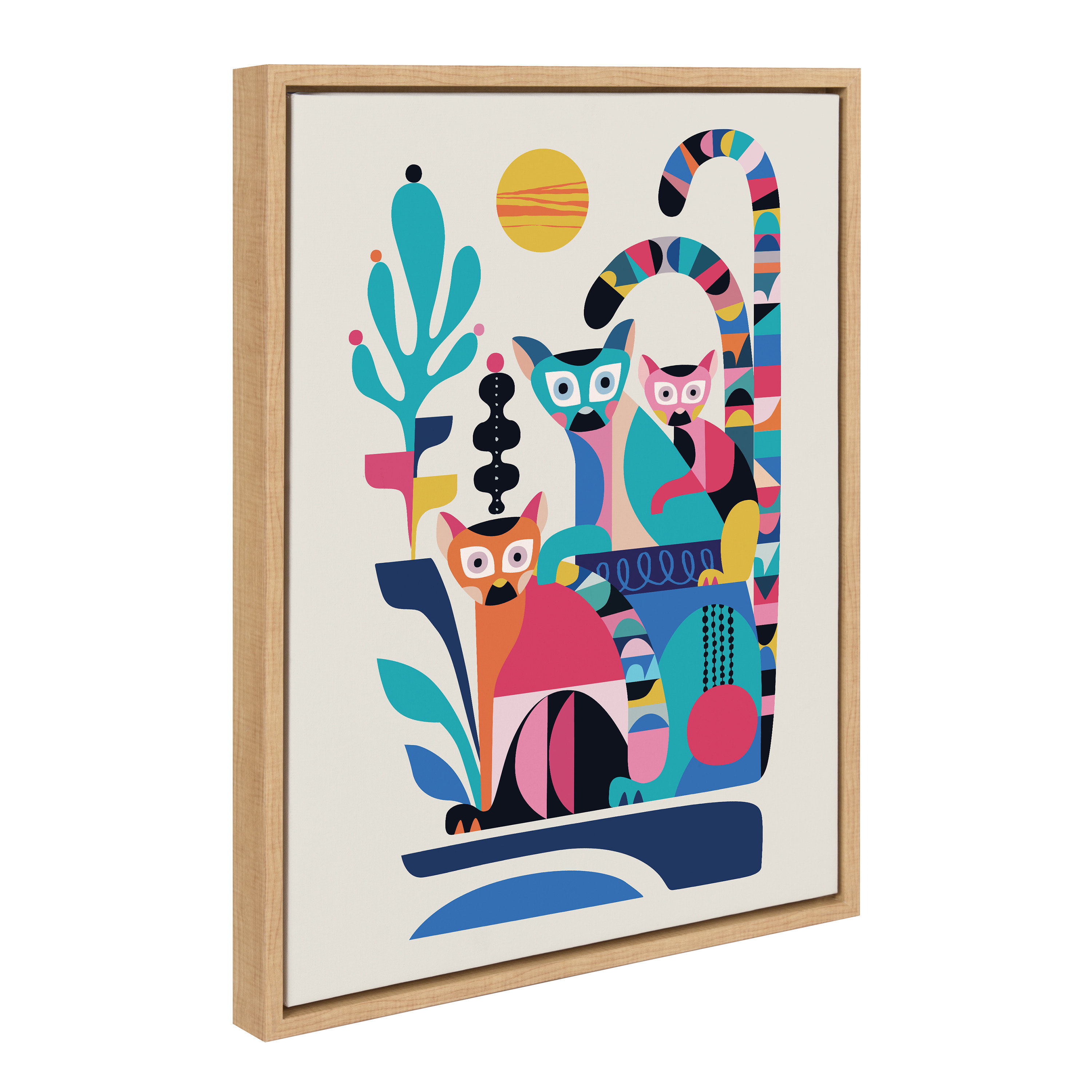 George Oliver Mid Century Modern Lemur by Rachel Lee - Floater Frame ...