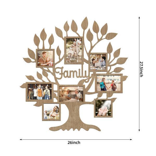 Red Barrel Studio® Picture Frame Collage, Family Tree Picture Frames ...