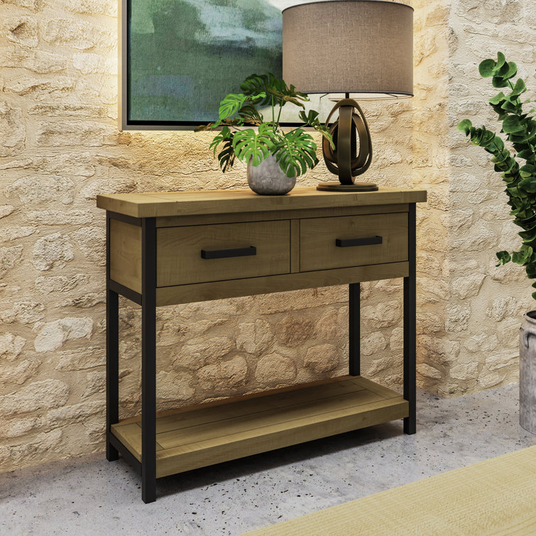 Borough Wharf San Diego Solid Wood and Metal Console Table & Reviews ...