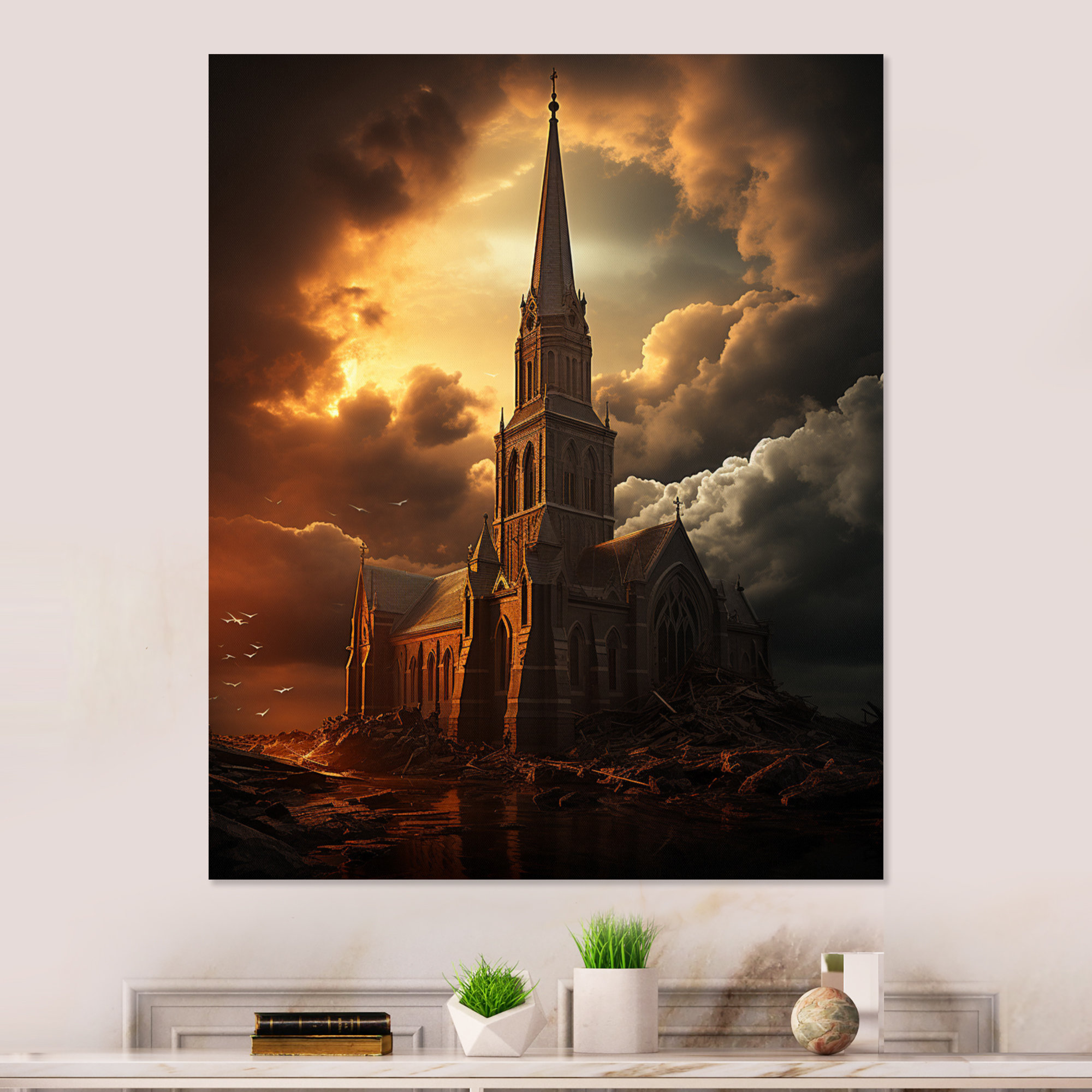 Winston Porter Landscape Church Faiths Guiding Light - Landscape Church ...