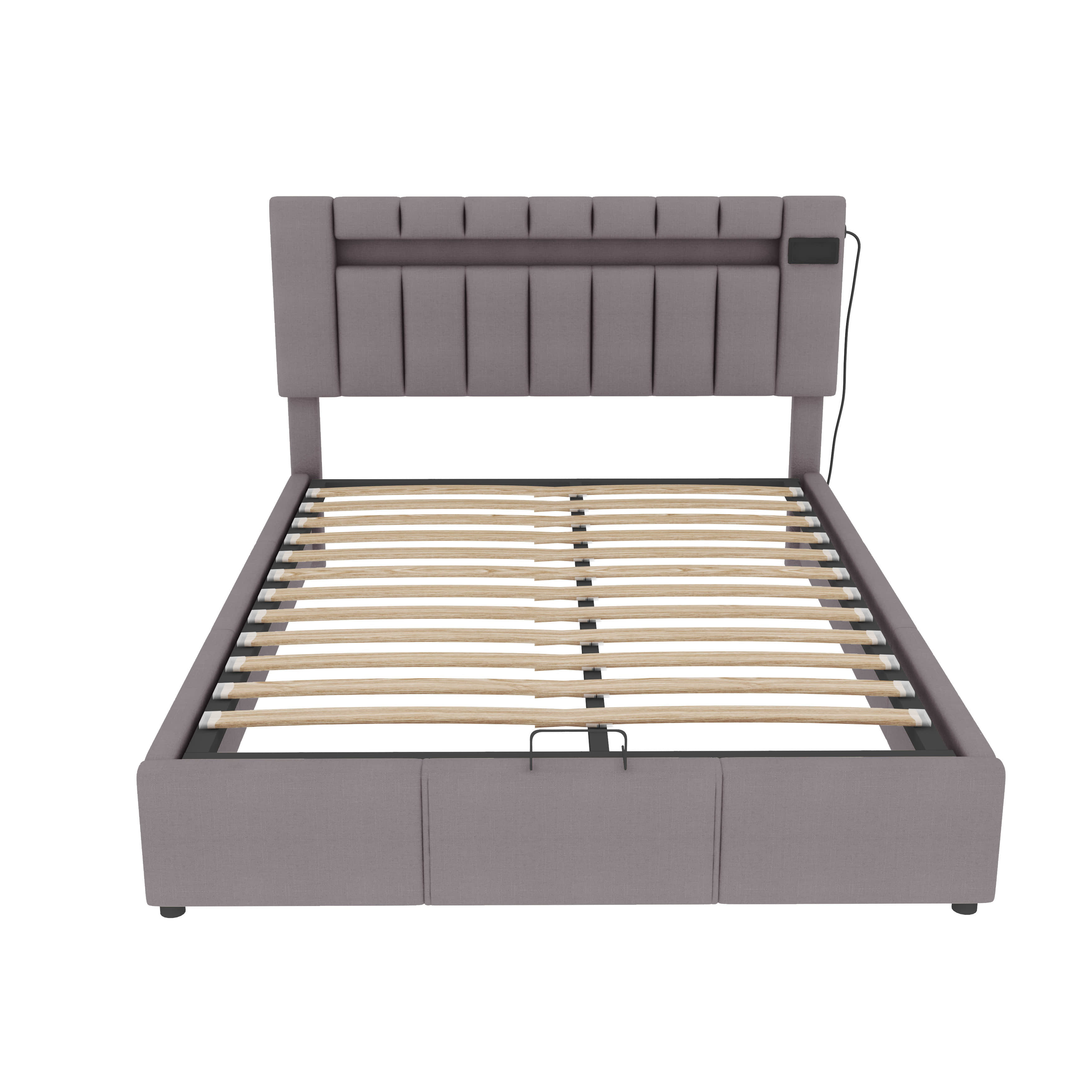 Latitude Run® Full Size Deanglo Upholstered Storage Bed with LED light ...