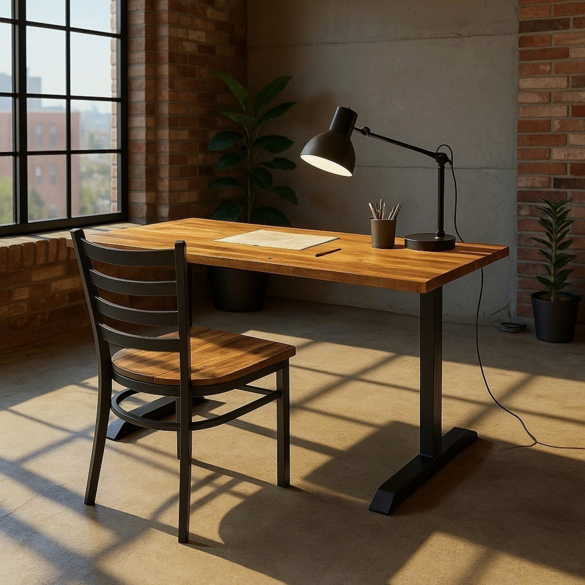 Heirloum Harvest Earth And Iron Desk With Chair Set & Reviews | Wayfair