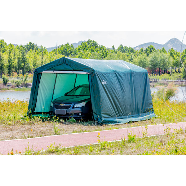 WEATHERFAST Portable Steel Frame Storage Shed Carport & Reviews | Wayfair
