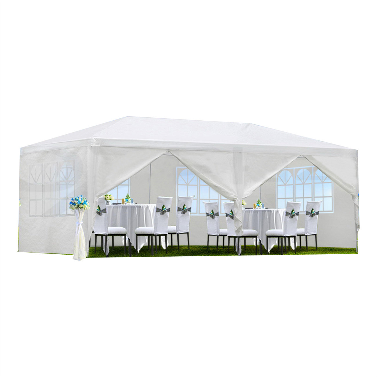 8UHNK™ 20x10 Feet Outdoor Garden Pavilion, Wedding Party Tent, Canopy ...