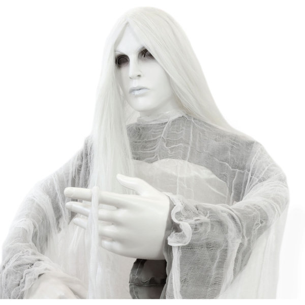 Haunted Hill Farm 32 In. Rising Ghost Woman Halloween Animatronic with ...