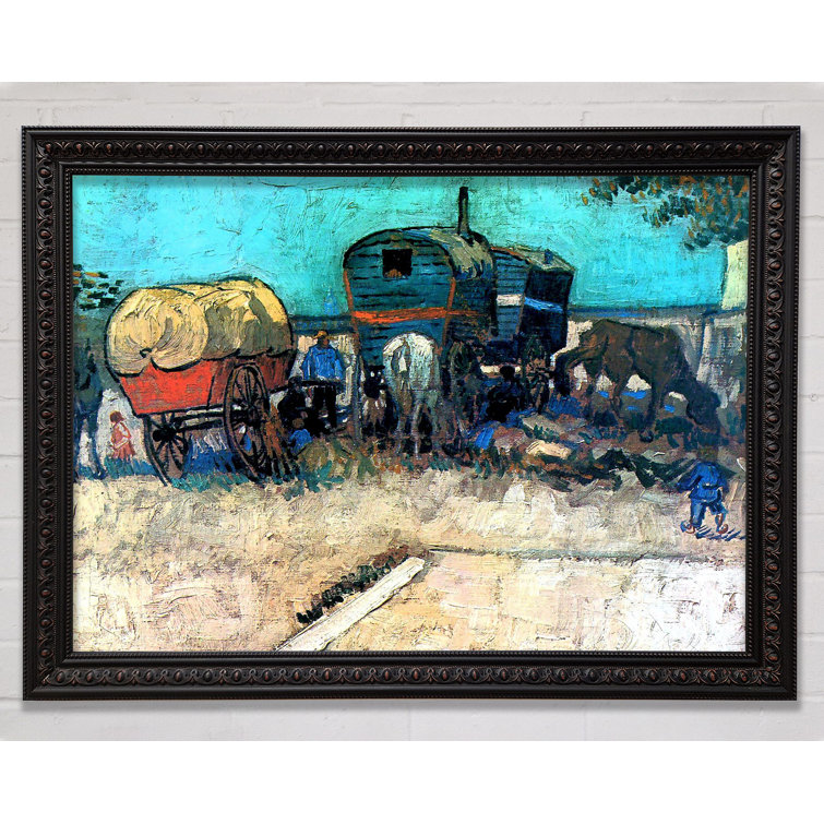 Bright Star Gypsy Camp With Horse Carriage by Vincent Van Gogh - Single ...