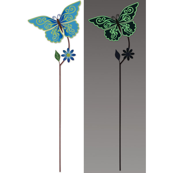 The Holiday Aisle® Glowing Blue Butterfly Pick-24" - Wayfair Canada