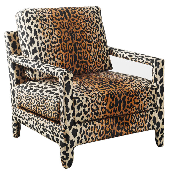 Style Craft Dann Foley - Lounge Chair - Brown Cheetah Printed ...