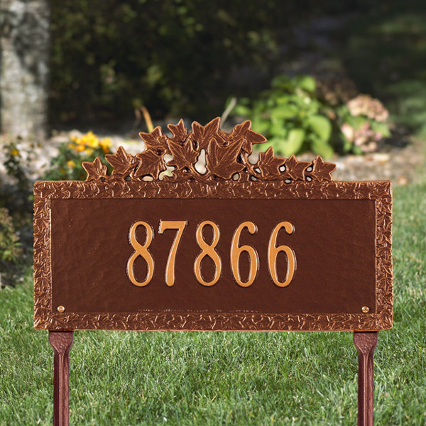 Whitehall Products Ivy 1-Line Lawn Address Sign | Wayfair