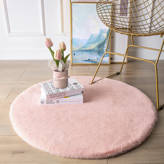 Mercer41 Sunaina Machine Woven Faux Fur Pink Rug & Reviews | Wayfair