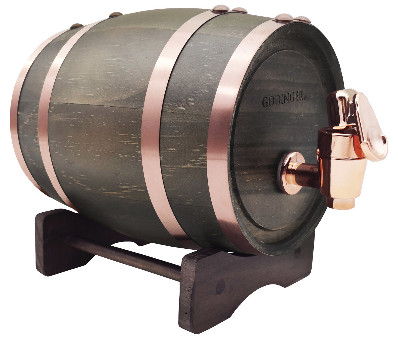 Godinger Silver Art Co Whiskey Barrel Beverage Dispenser 34 oz ...