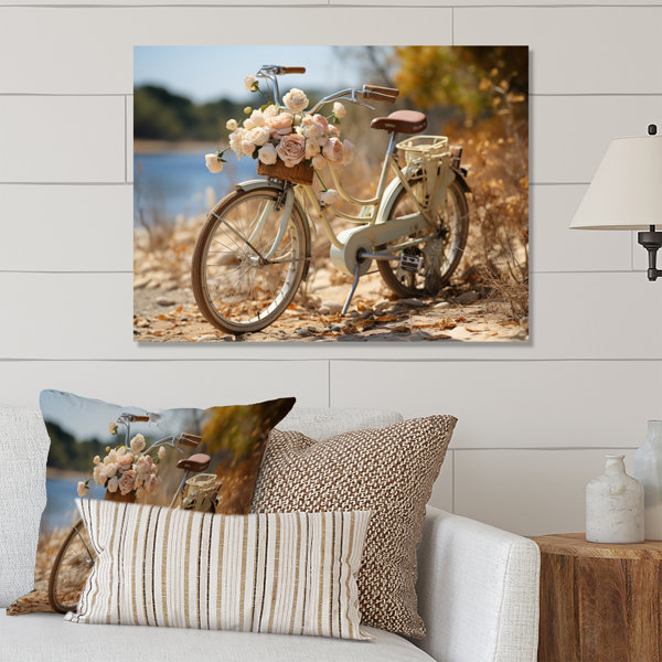 House of Hampton® " Bicycle Tranquil Pedaling By The Beach III " | Wayfair