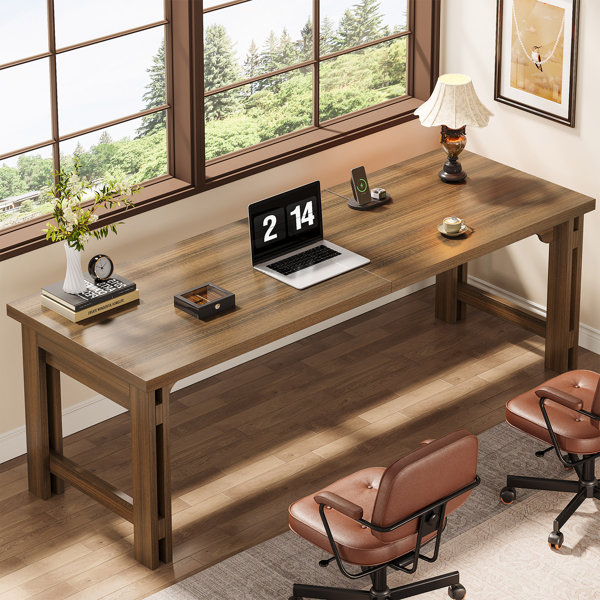 Millwood Pines 79 Inch Extra Long Desk, Two-person Desk Double Desk ...