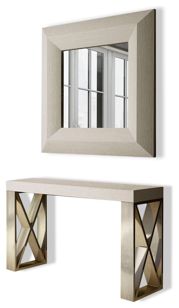 Hispania Home Saphire Console Table and Mirror Set | Wayfair