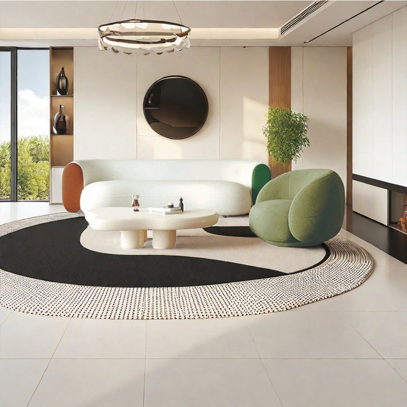 Walkoly Creative curved small apartment sofa | Wayfair