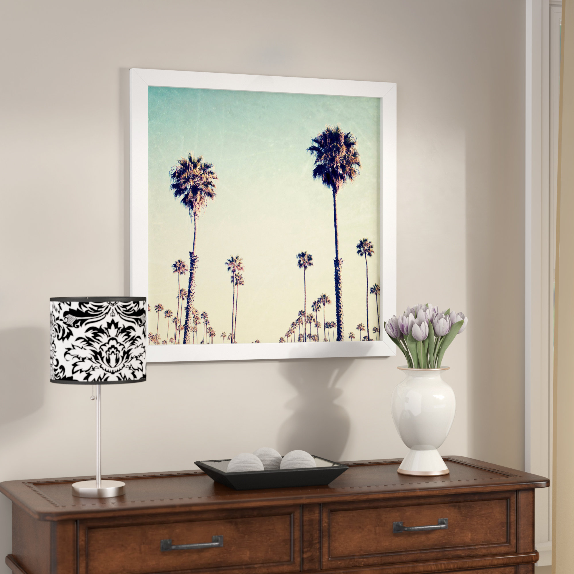 Bay Isle Home™ California Palm Trees by Bree Madden - Picture Frame ...