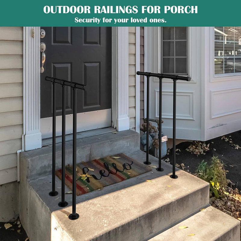 Elaine Mercure Wrought Iron Deck Porch Balcony Railing Kit With ...