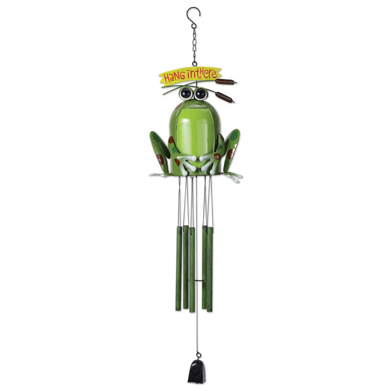 The Holiday Aisle® Martelli Happy Frog Wind Chime Figurine | Wayfair