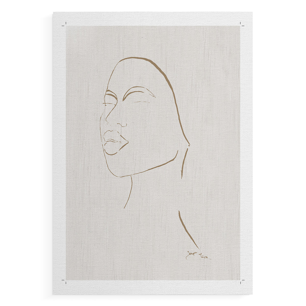 Latitude Run® Portrait Sketch II -Canvas Print Only - NOT FRAMED | Wayfair