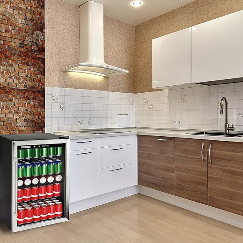 FRIGIDAIRE Beverage Refrigerator, Mini Fridge with Digital Temperature ...