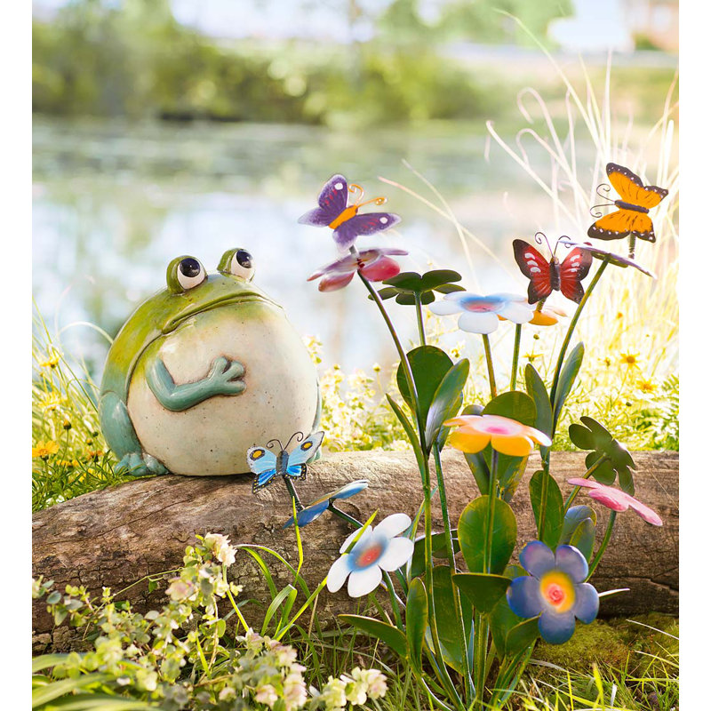 Wind & Weather Big Belly Ceramic Frog Statue & Reviews | Wayfair