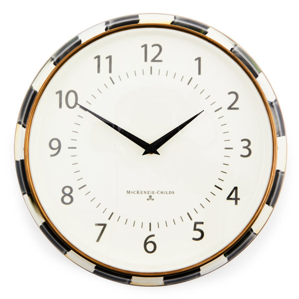 MacKenzie-Childs Courtly Check® School Wall Clock | Wayfair