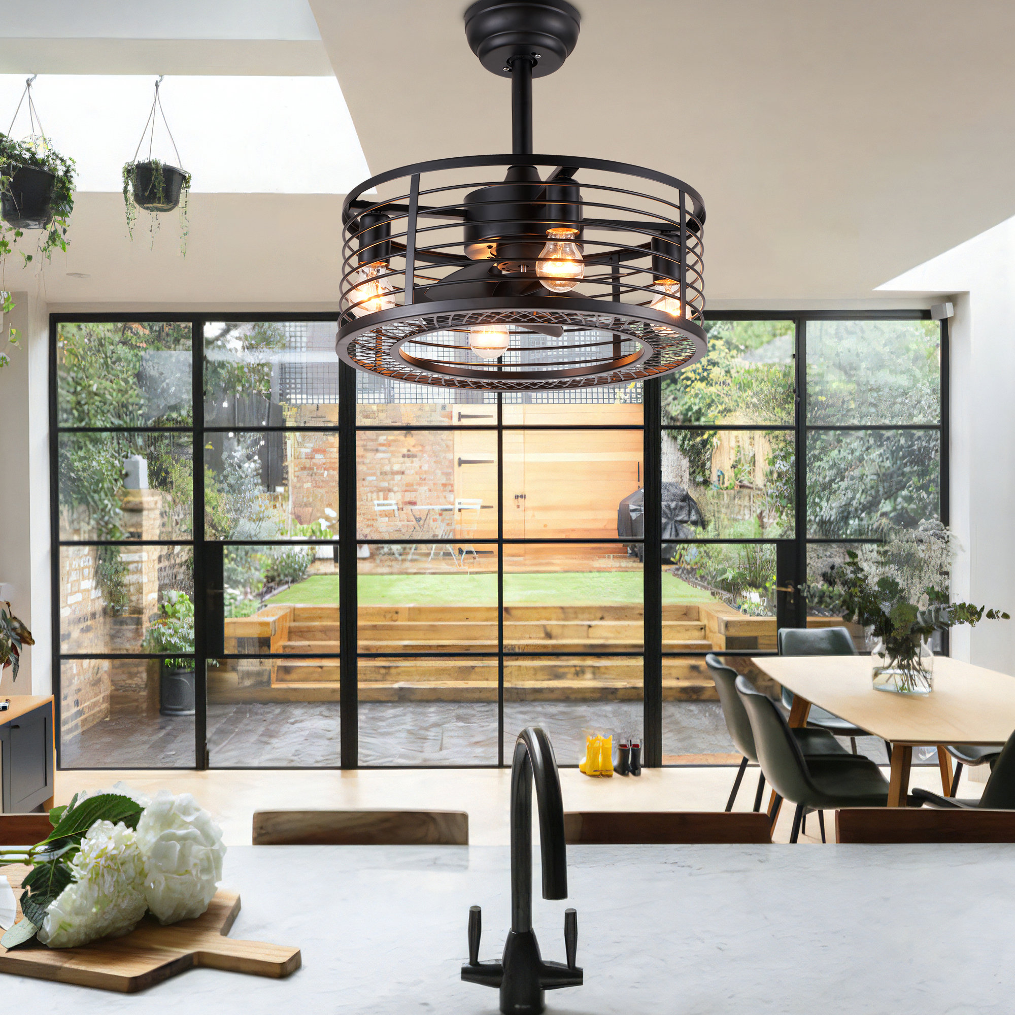 Williston Forge 17" Ceiling Fan with Light Kit and Remote Control ...