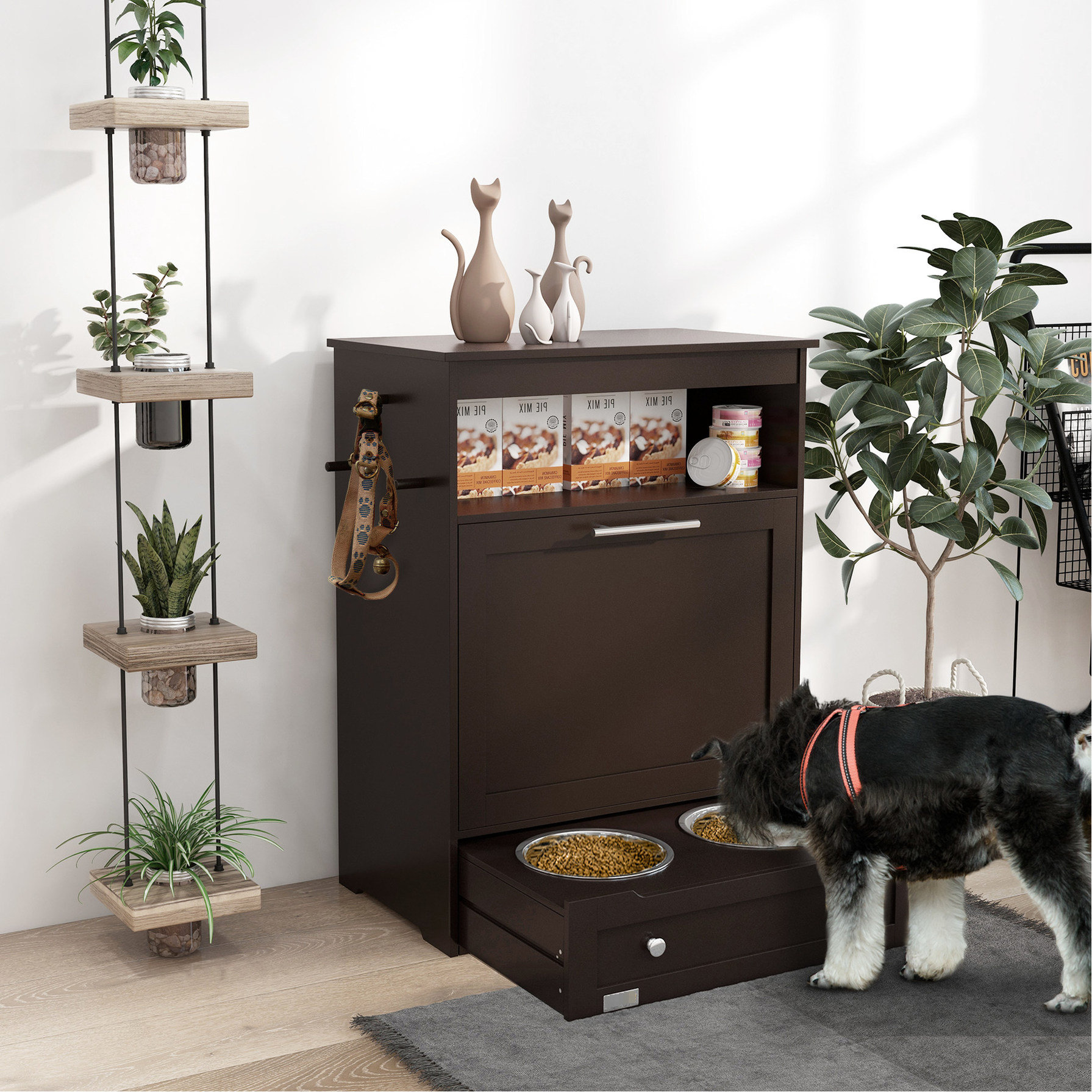 Tucker Murphy Pet™ Pet Feeder Station, Brown - Efficient Storage And ...