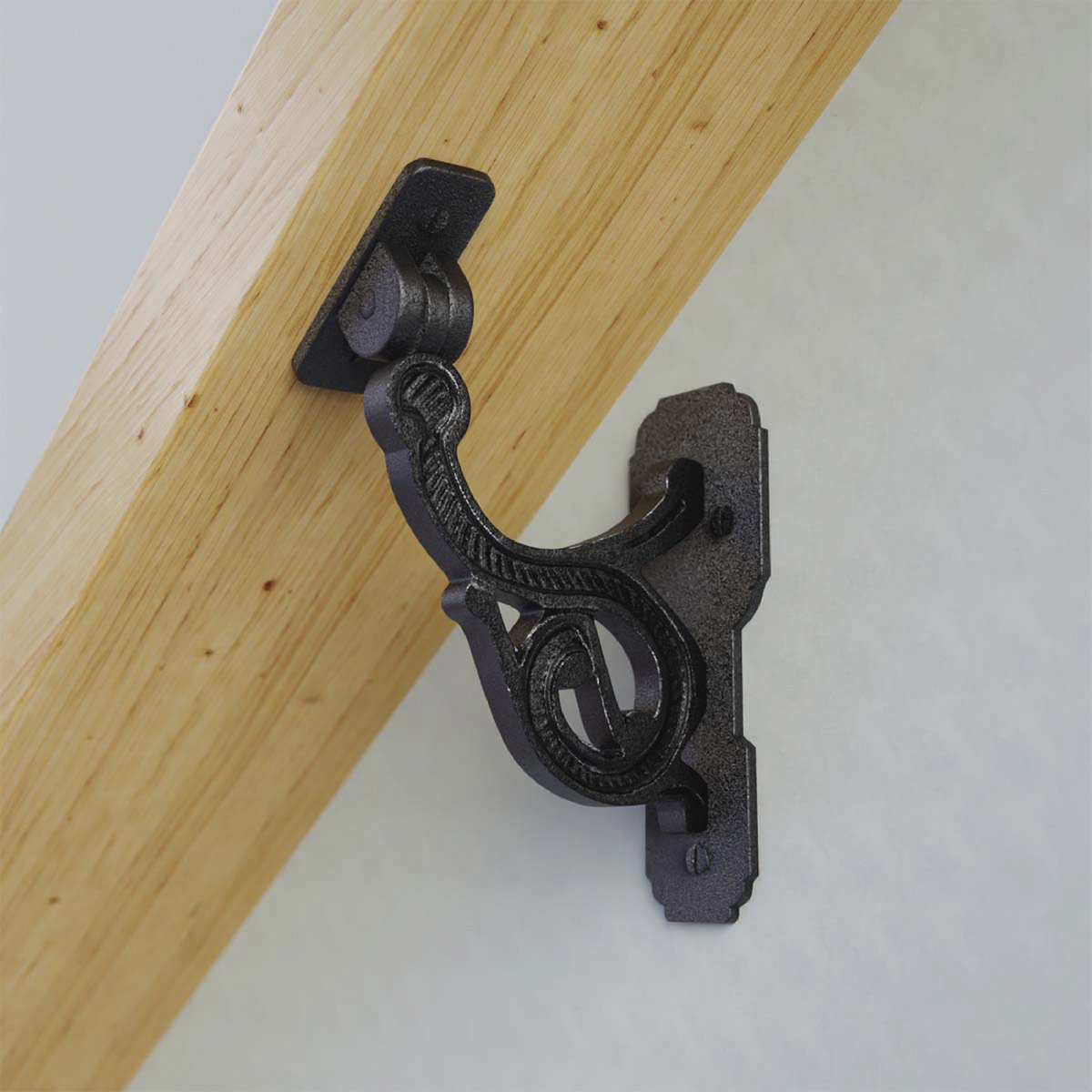 The Renovators Supply Inc. Black Stair Hand Rail Bracket Rust Resistant ...