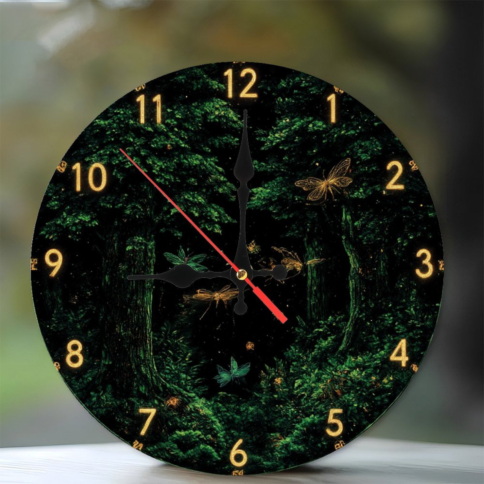 Dakota Fields 10" Round MDF Wall Clock with Silent Quartz Movement and ...