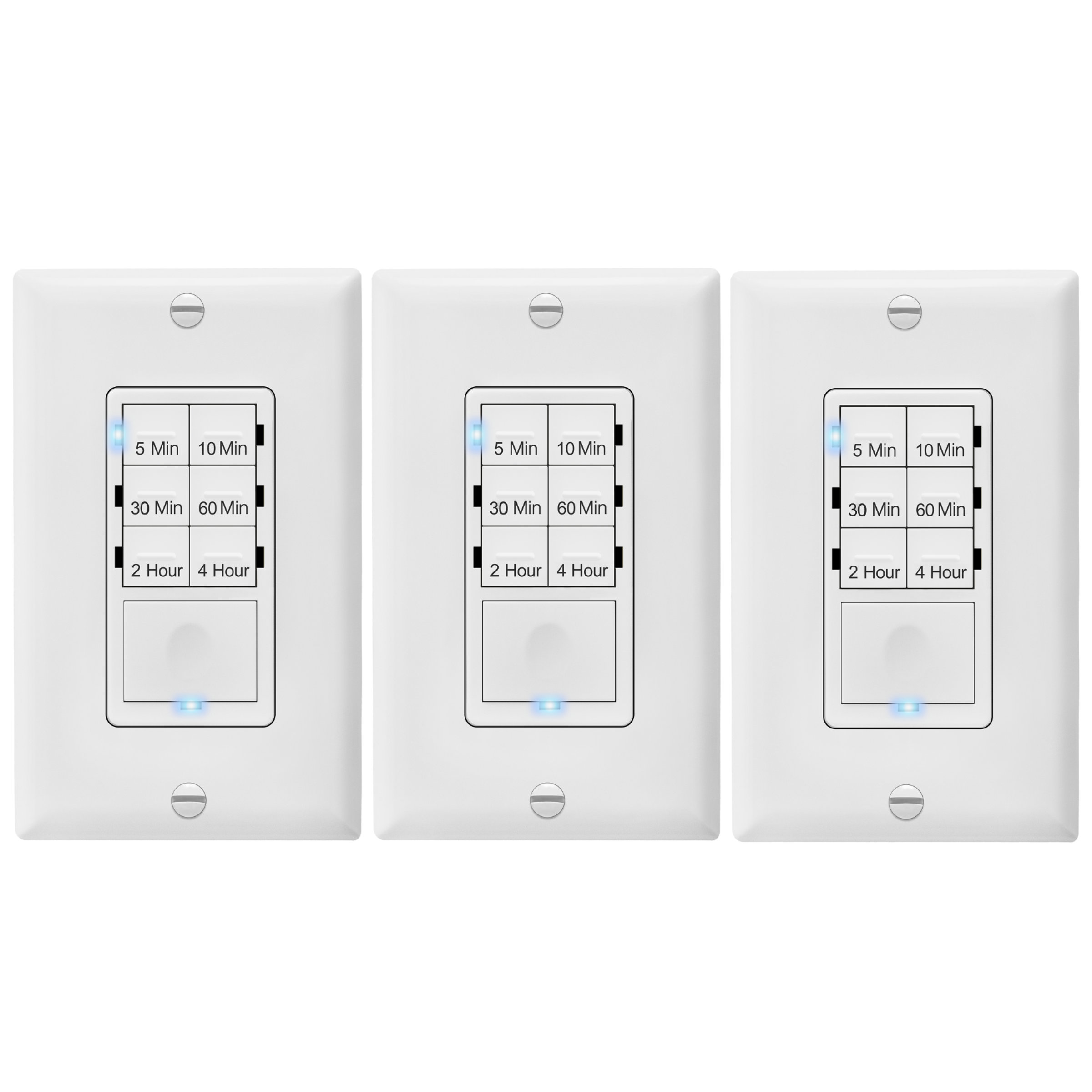 Enerlites 15 Tamper Resistant Single Pole Push Button Light Switch ...