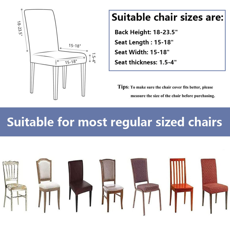 Latitude Run® Box Cushion Dining Chair Slipcover | Wayfair