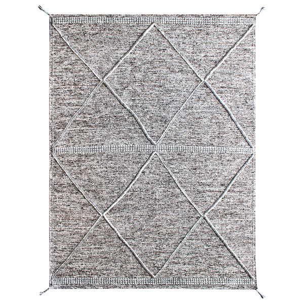 Bokara Rug Co., Inc. Moroccan Hand-Knotted High-Quality Brown and Gray ...
