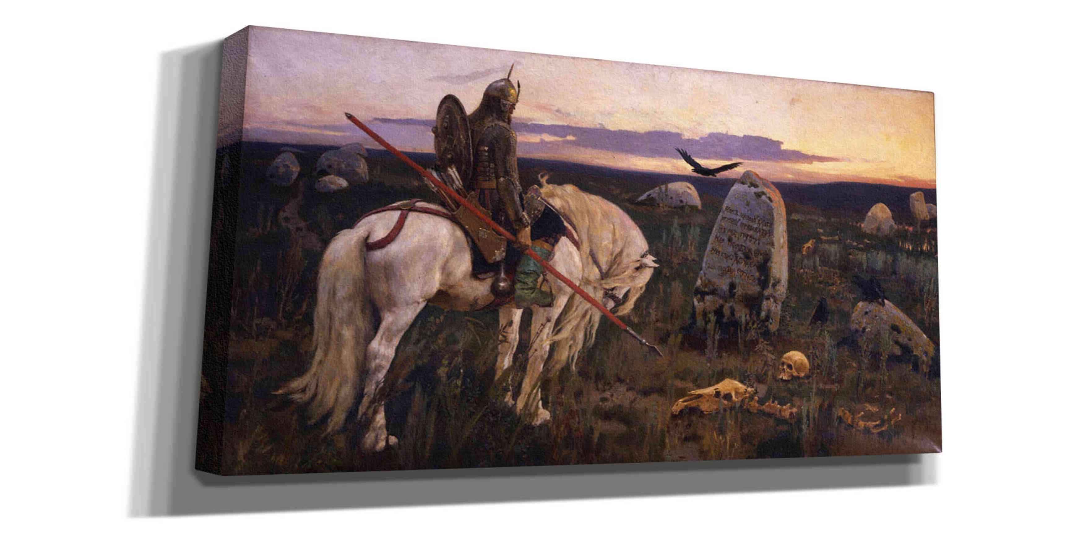 Charlton Home® The Knight At The Crossroads On Canvas by Remastered By ...
