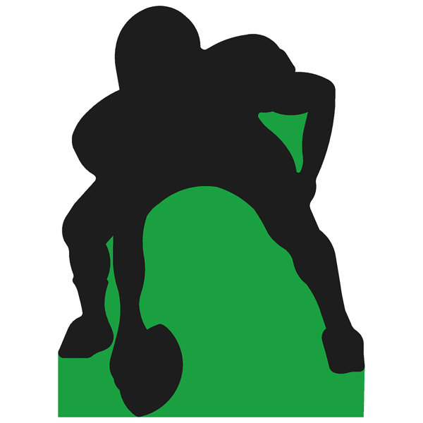 Wet Paint Printing Center Football Silhouette Cardboard Cutout Standup ...