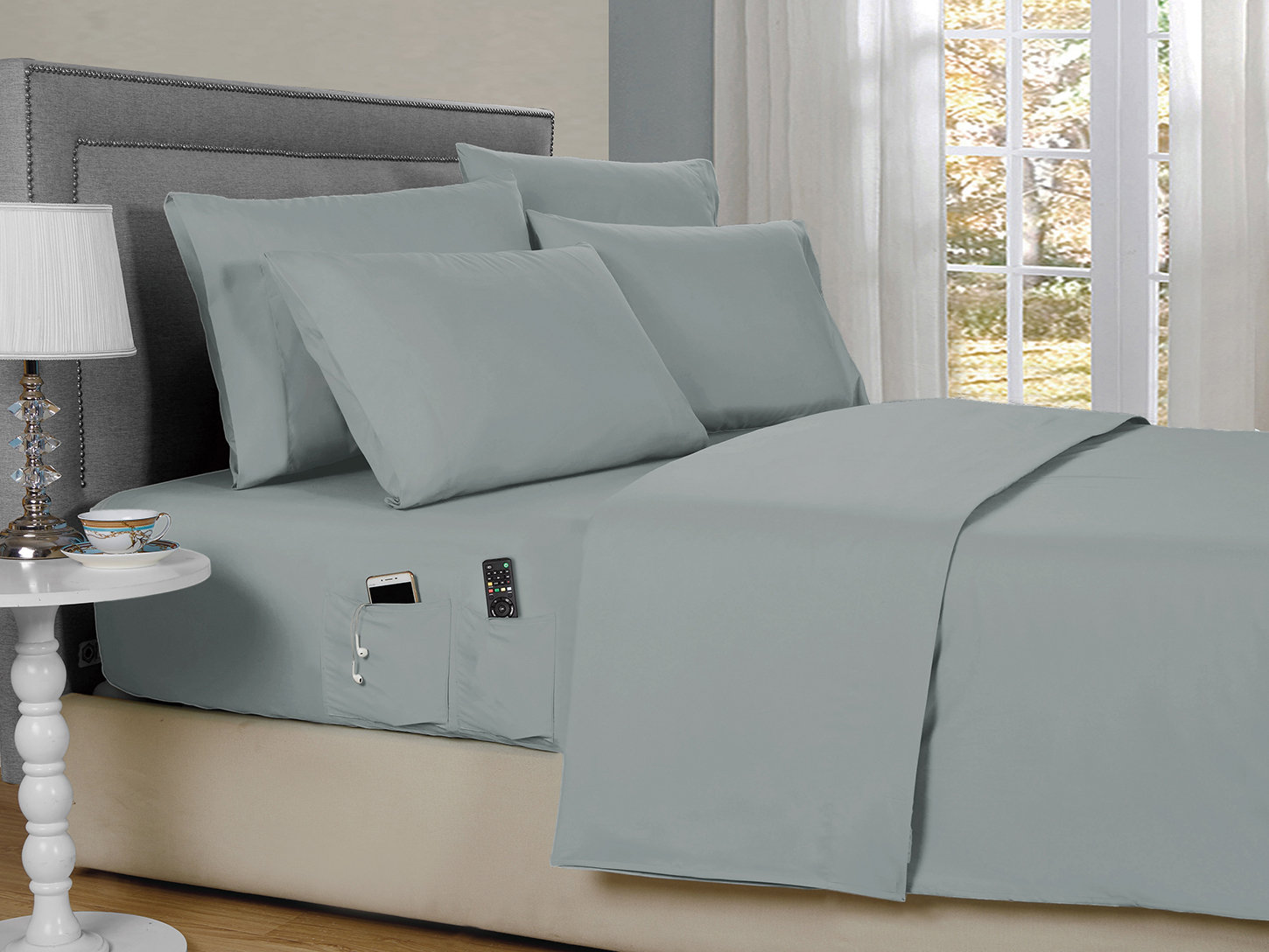 Kathy Ireland Home Kathy Ireland 6 Piece Smart Pocket Sheet Set ...