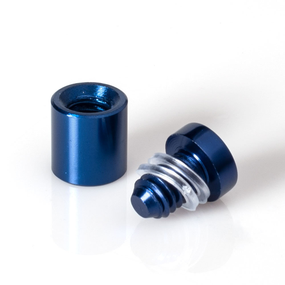 Outwater Sign Standoff 1/2" Diameter X 1/2" Barrel Length Blue Aluminum ...